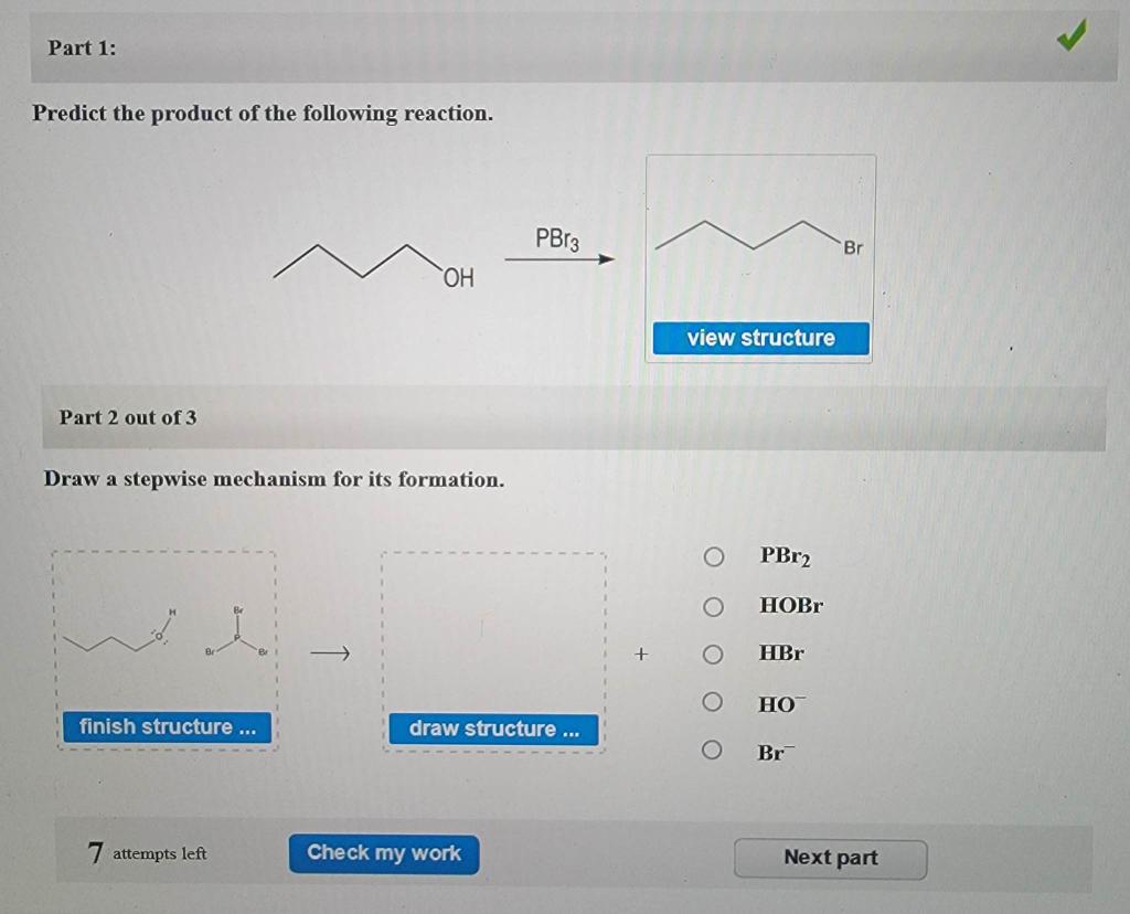 Solved Predict the product of the following reaction. view | Chegg.com