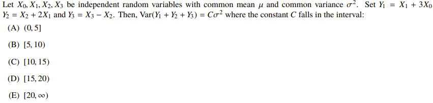 Solved Let X and Y be independent random variables with | Chegg.com