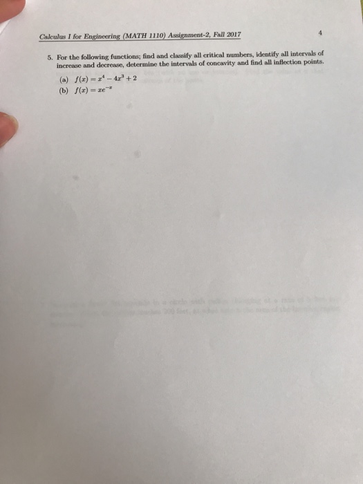Solved Calculus I For Engineering Math 1110 Assignment 2