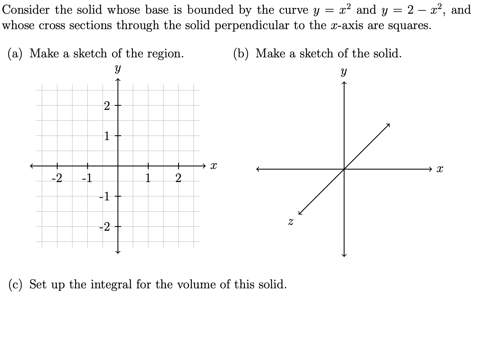 Solved Consider the solid whose base is bounded by the curve | Chegg.com
