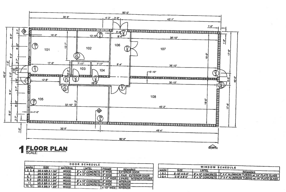 Solved 1 FLOOR PLAN1 SECTION 2 SECTIONNOARTH ELLVATION | Chegg.com