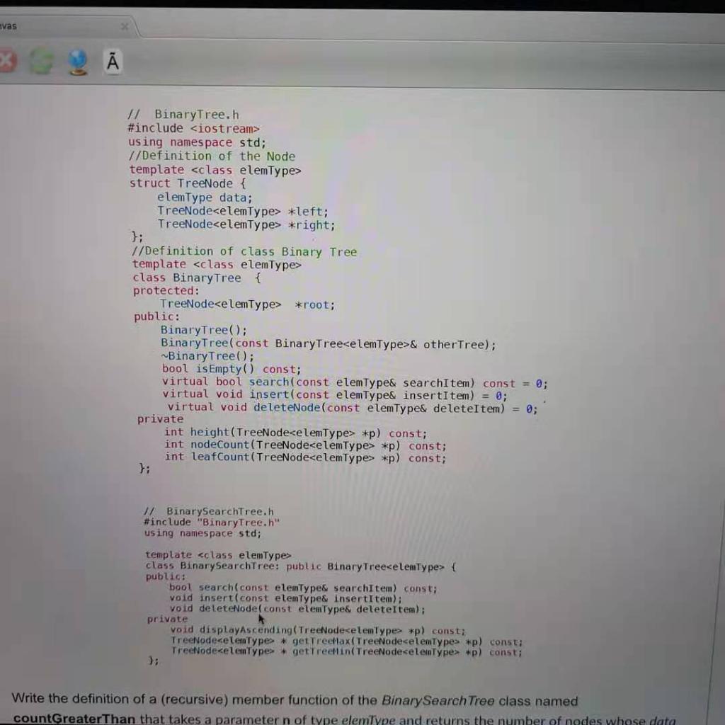 Solved C++. Write the definition of a (recursive) member | Chegg.com