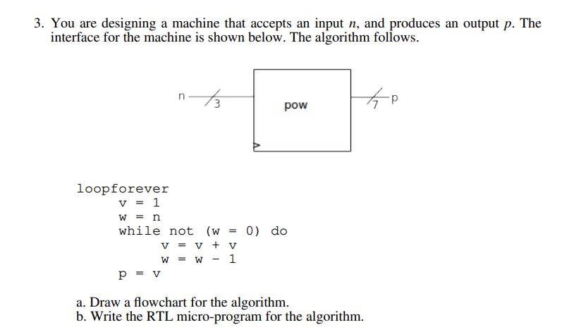 Solved 3. You are designing a machine that accepts an input | Chegg.com