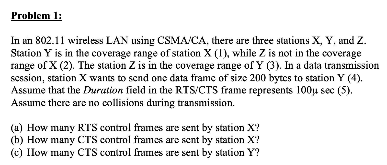 Solved In an 802.11 wireless LAN using CSMA/CA, there are | Chegg.com