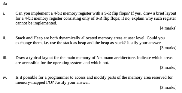 Solved За i. Can you implement a 4-bit memory register with | Chegg.com