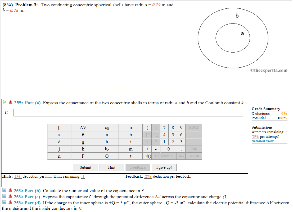 Solved: Two Conducting Concentric Spherical Shells Have Ra... | Chegg.com