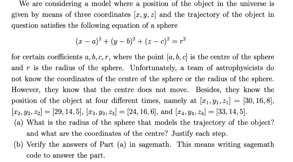 Solved We are considering a model where a position of the | Chegg.com