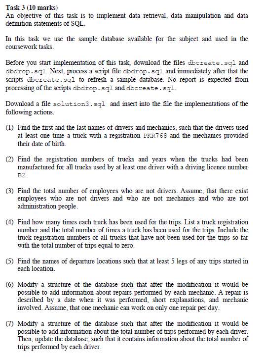 Task 3 (10 marks) An objective of this task is to | Chegg.com