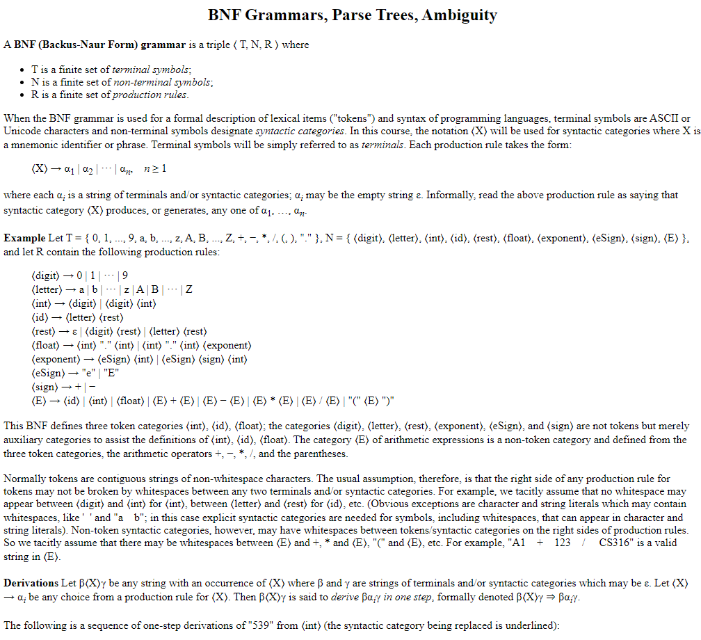 Consider the unambiguous BNF for the nested | Chegg.com