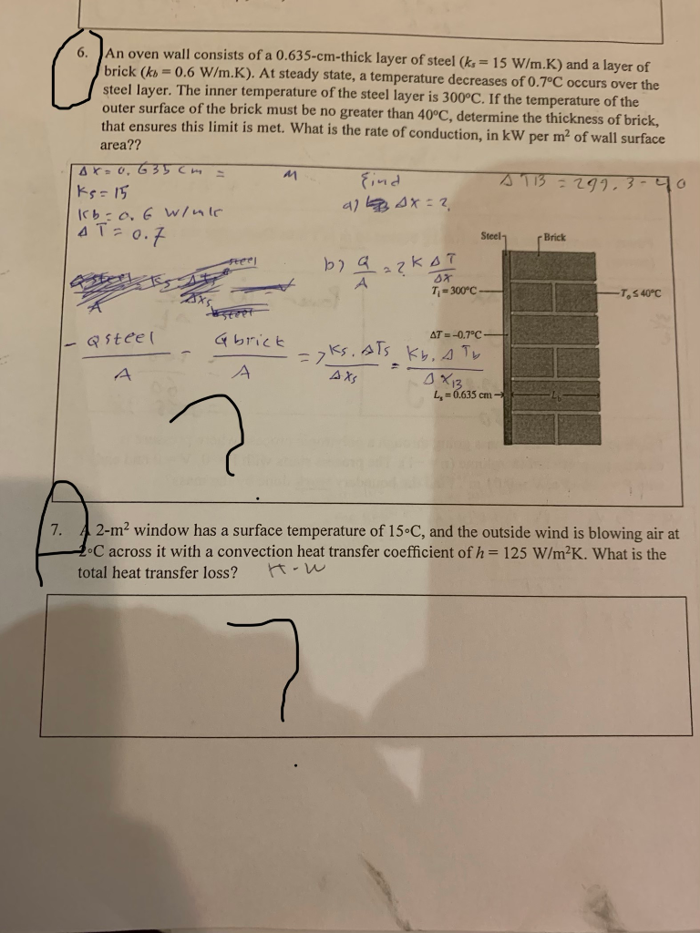 Solved An oven wall consists of a 0.63 5-cm-thick layer of | Chegg.com