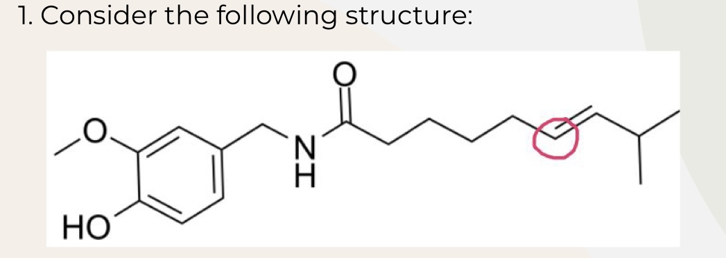 1. Consider the following structure: | Chegg.com