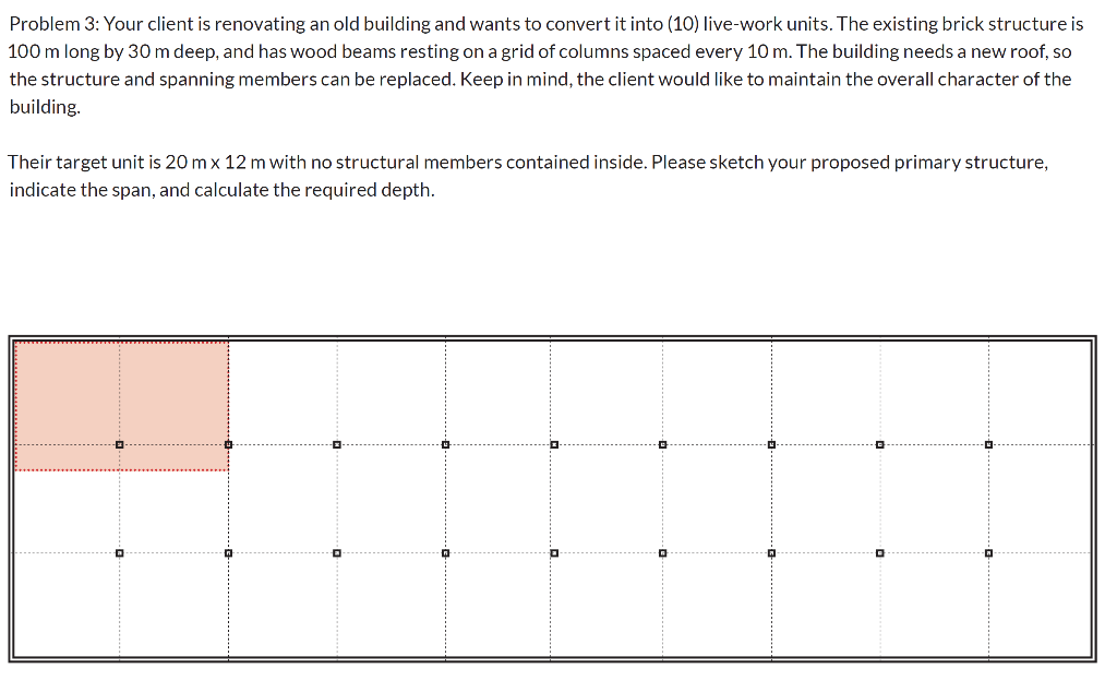Problem 3: Your client is renovating an old building | Chegg.com