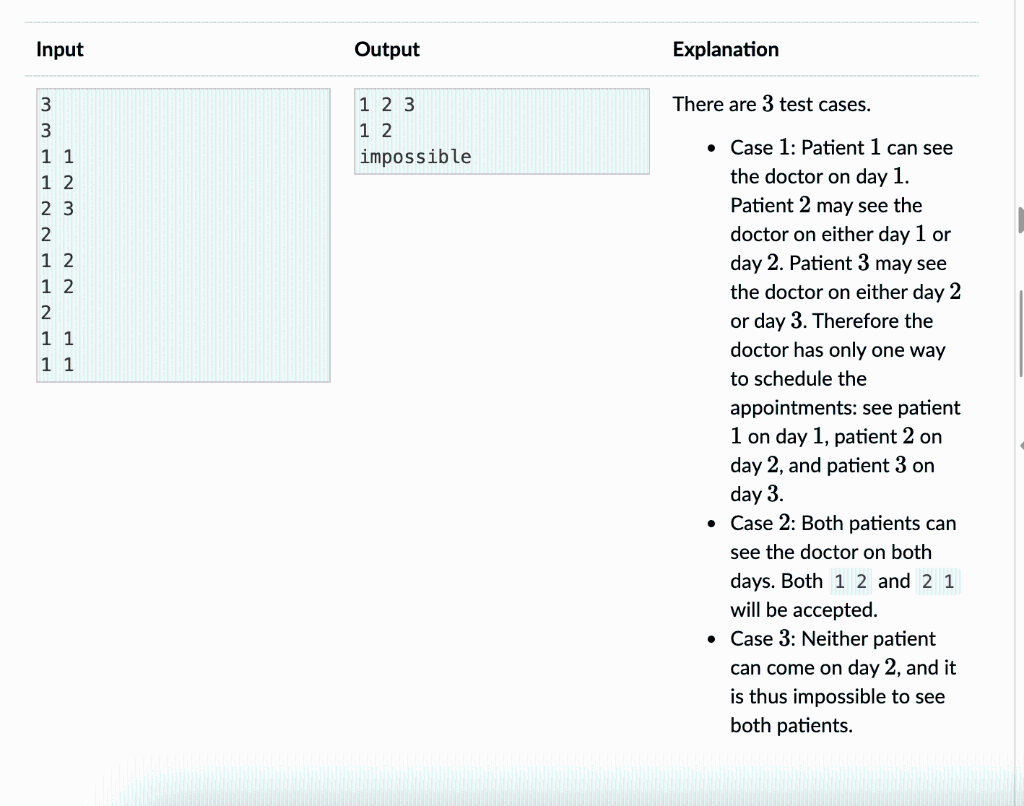 Solved Doctor's Appointments Time limit: 6000 ms Memory | Chegg.com