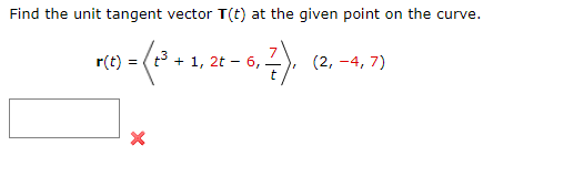 Solved Find the unit tangent vector T(t) at the given point | Chegg.com