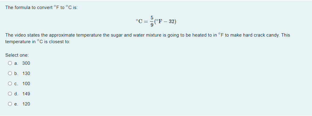 Solved The three ingredients used for the candy making are | Chegg.com