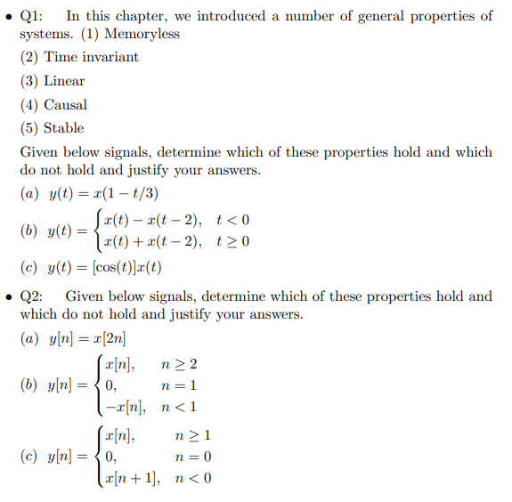 Solved • Q1: In this chapter, we introduced a number of | Chegg.com