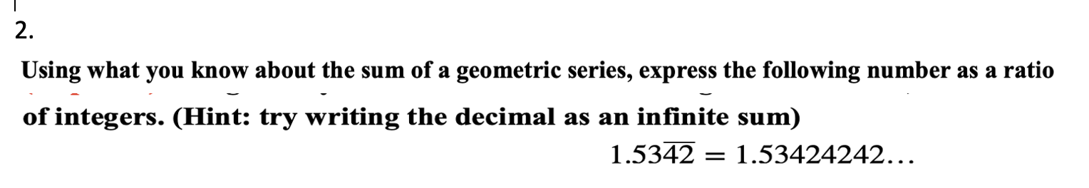 Solved Using what you know about the sum of a geometric | Chegg.com