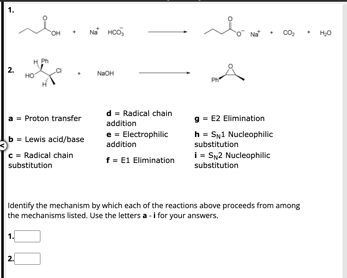 Solved a= ﻿Proton transferb= ﻿Lewis acid/basec= ﻿Radical | Chegg.com