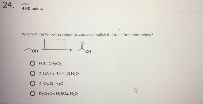 Solved 24. value: 4.00 points Which of the following | Chegg.com