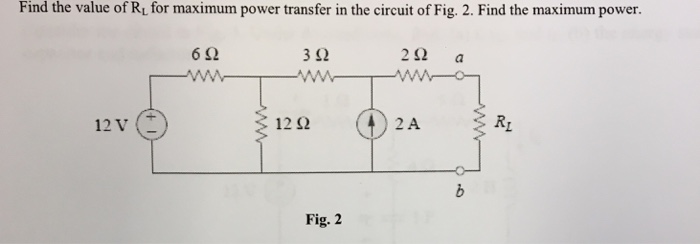 Solved Find the value of R_L for maximum power transfer in | Chegg.com