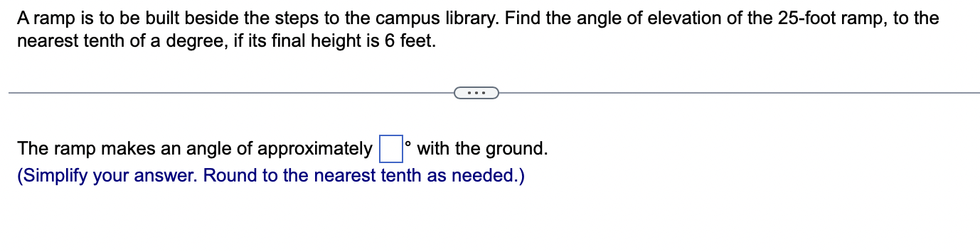Solved A ramp is to be built beside the steps to the campus | Chegg.com