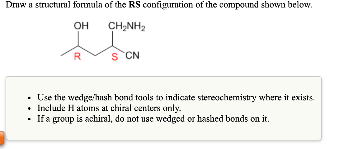 Solved Draw a structural formula of the SS configuration of | Chegg.com
