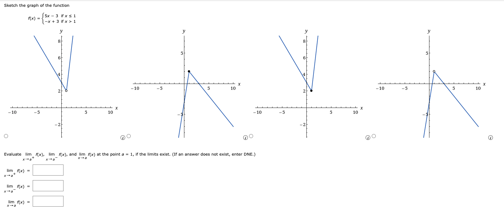 Solved Sketch the graph of the function f(x)={5x−3 if | Chegg.com