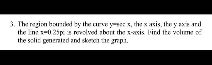 Solved EXAMPLE 1(DISK METHOD) Find the volume of the solid | Chegg.com