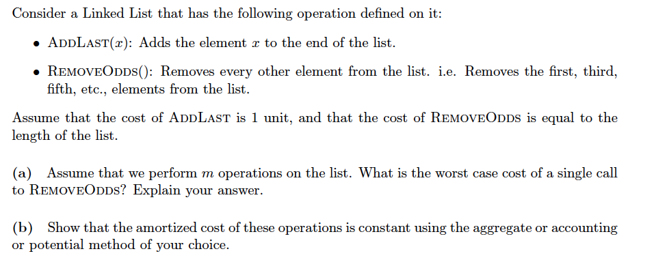 Solved Consider a Linked List that has the following | Chegg.com