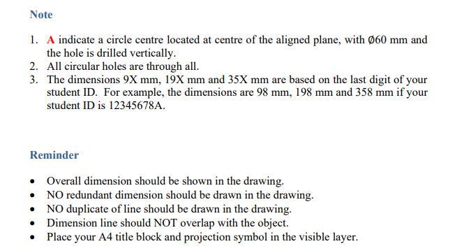 Solved Task Using AutoCAD, draw and dimension the front, | Chegg.com
