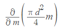 Solved I got (pi*m*d)/2 is it correct? Partial derivation | Chegg.com
