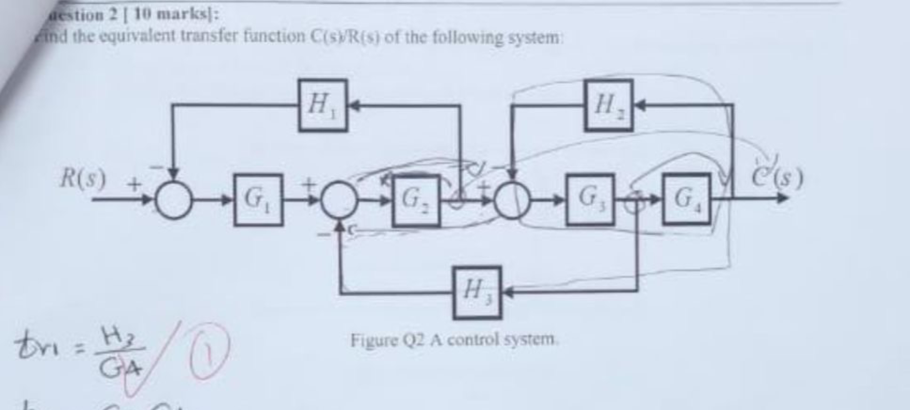 Solved acstion 2 | 10 ﻿marks):find the equivalent transfer | Chegg.com