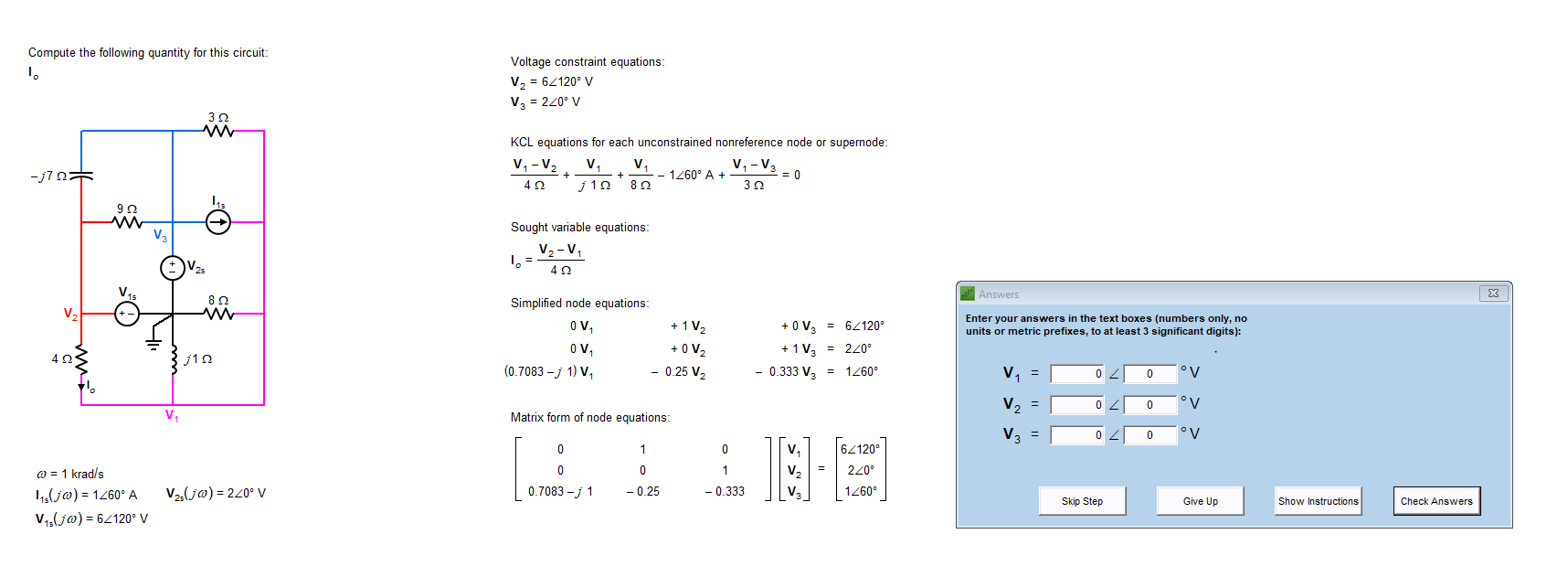 Solved Compute the following quantity for this circuit: | Chegg.com