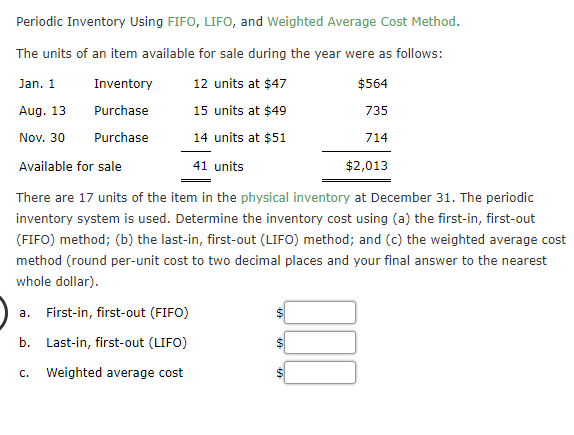 Solved Perpetual Inventory Using LIFO Beginning inventory, | Chegg.com