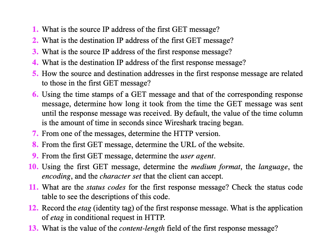 Solved 1. What is the source IP address of the first GET | Chegg.com