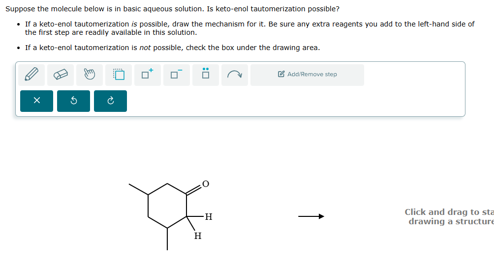 Solved Suppose the molecule below is in basic aqueous | Chegg.com