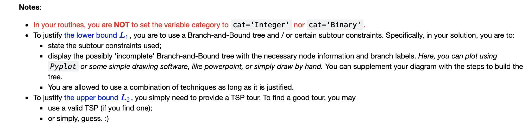 Solved Using branch and bound method and subtour constraints | Chegg.com