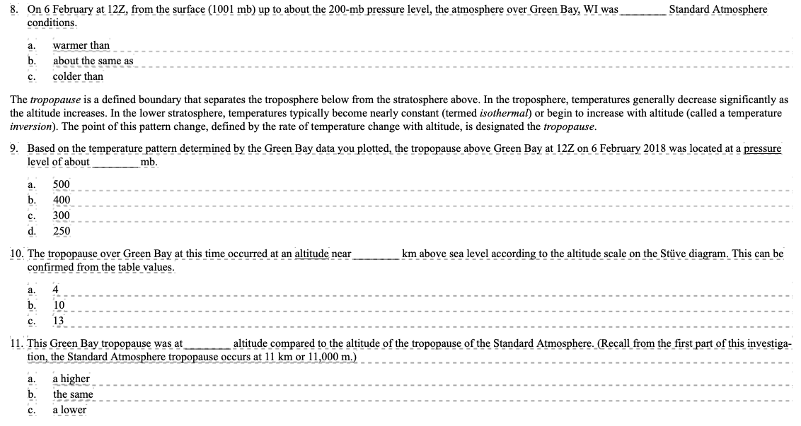 Solved Data in Table 1 were obtained by rawinsonde (a | Chegg.com