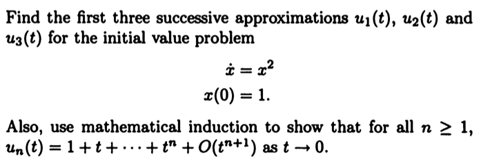 Solved Find the first three successive approximations | Chegg.com
