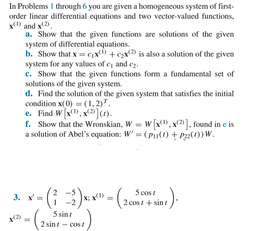 Solved In Problems 1 through 6 you are given a homogeneous | Chegg.com