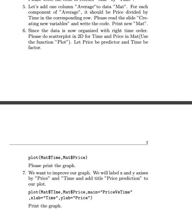 Solved (Question 1) Data input and manipulation.Open Rstudio | Chegg.com