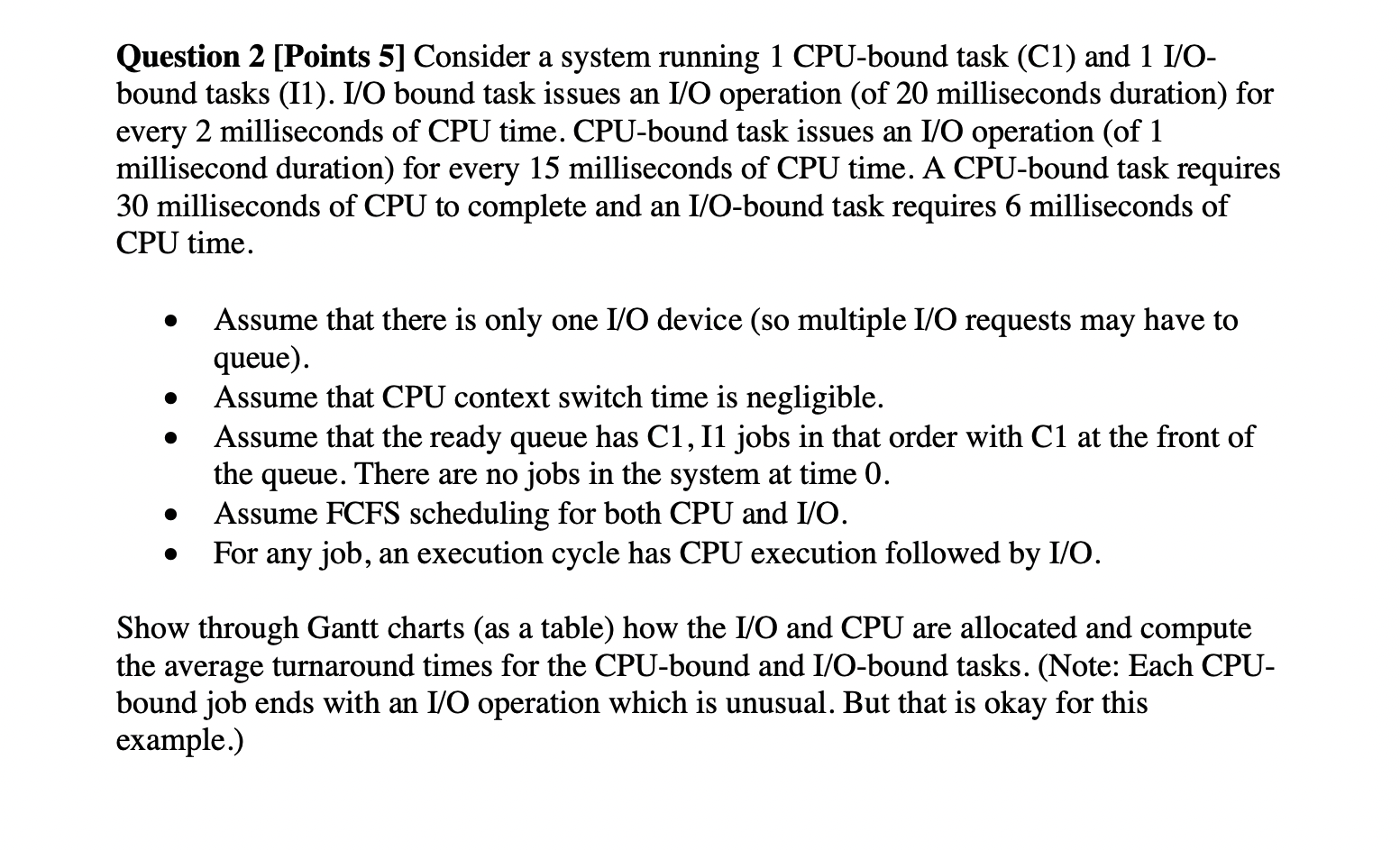 Solved Question 2 [Points 5] Consider a system running 1 | Chegg.com