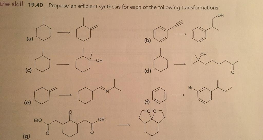 Solved I need help proposing an efficient synthesis for | Chegg.com
