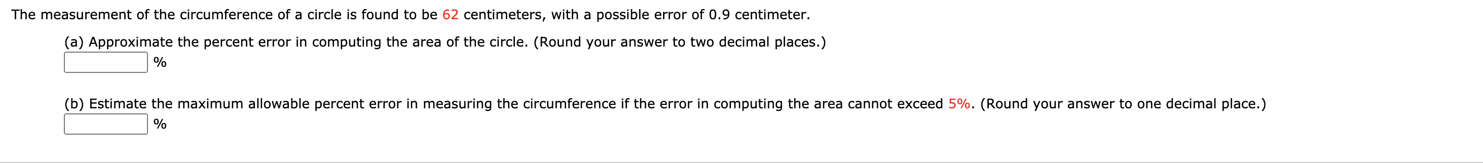 Solved The measurement of the circumference of a circle is | Chegg.com