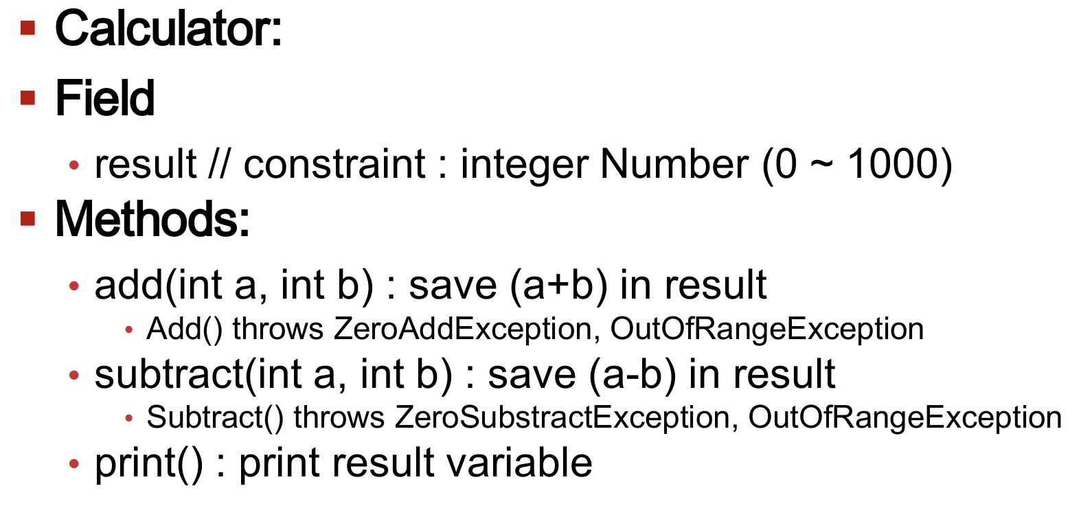Solved ZeroAddException (Extend ZeroArithmeticException) | Chegg.com