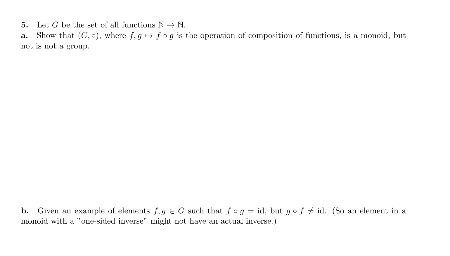 Solved Let G ﻿be the set of all functions N→N.a. ﻿Show that | Chegg.com