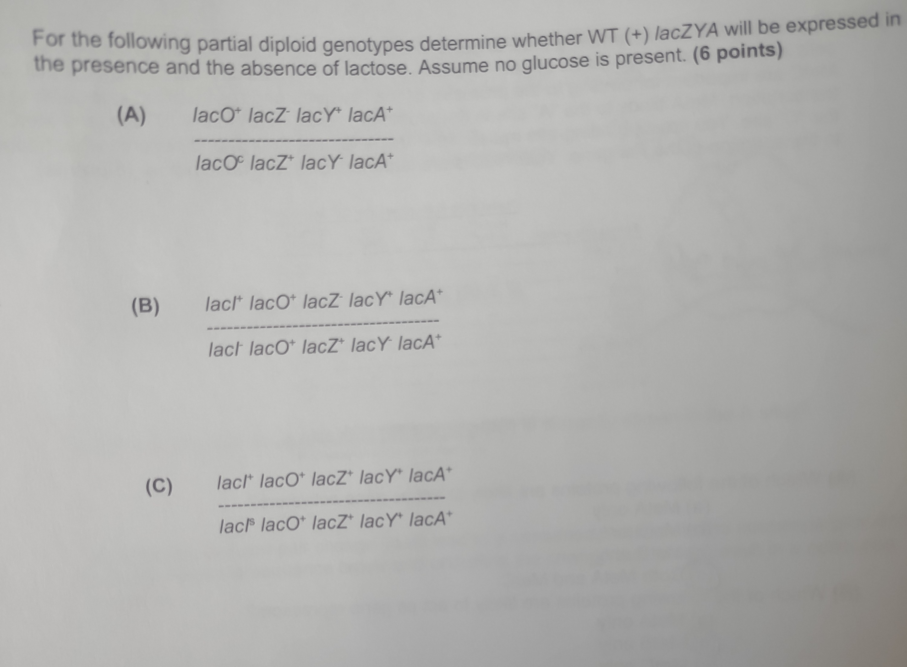 Solved For the following partial diploid genotypes determine | Chegg.com
