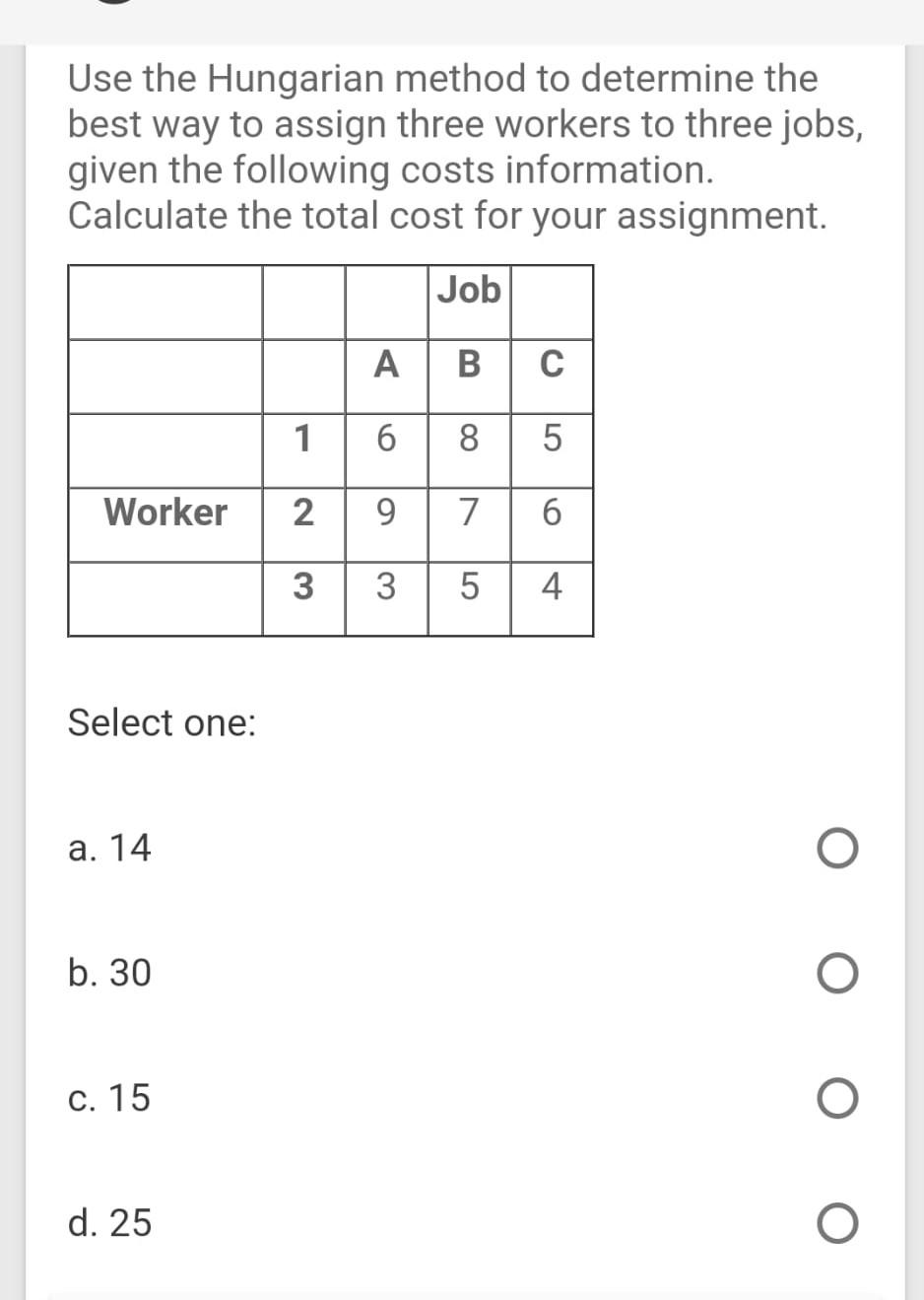 Solved Use the Hungarian method to determine the best way to | Chegg.com