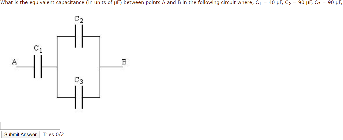 Solved What is the equivalent capacitance (in units of uF) | Chegg.com