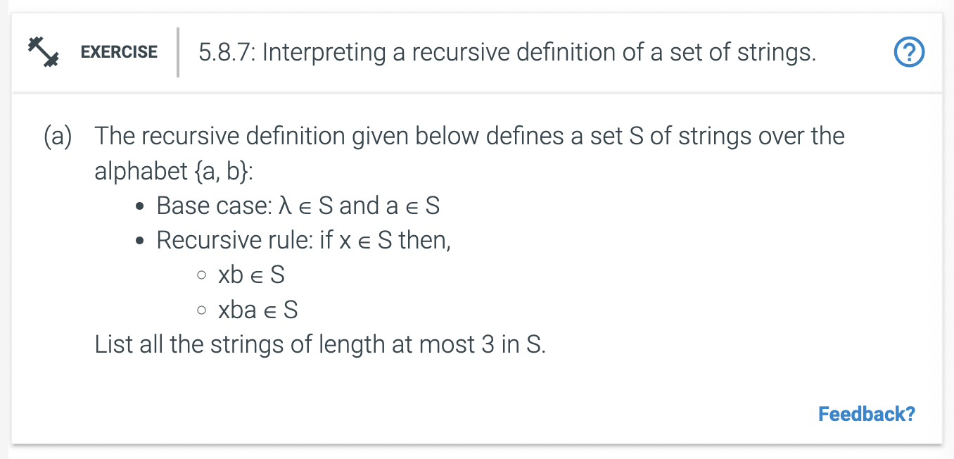 Solved The recursive definition is given below. List all the | Chegg.com